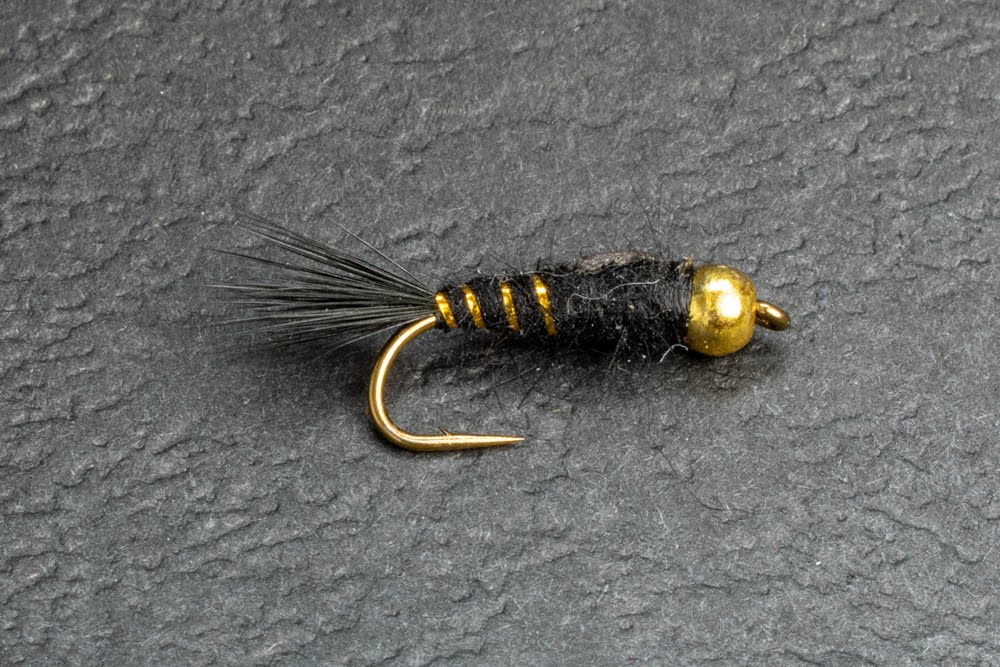 Gold Bead Head Black Nymph - Hurleys Fly Fishing